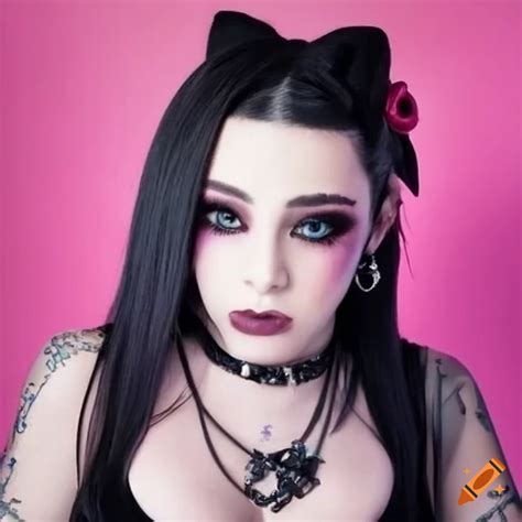 Gothic Hello Kitty Character On Craiyon