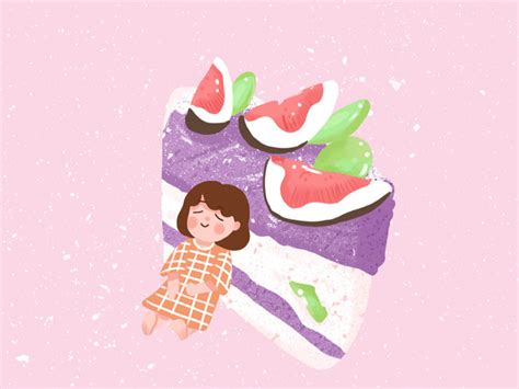 甜点女孩 无花果芋泥蛋糕女孩 一个不重复的名12 站酷ZCOOL
