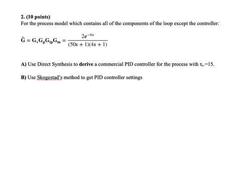solved 2 10 points for the process model which contains