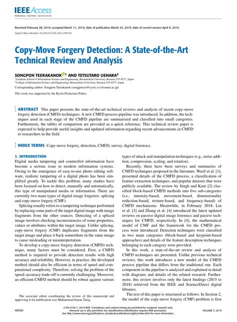 pdf copy move forgery detection a state of the art technical review and analysis