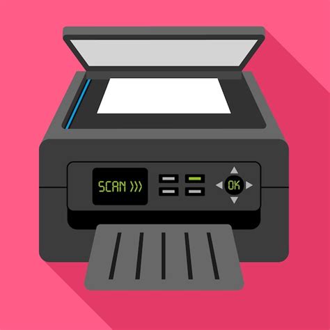 Icono De Impresora Escaneada Ilustraci N Plana Del Icono Vectorial De