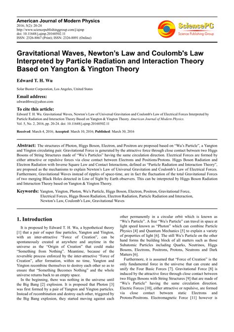 pdf gravitational waves newton s law and coulomb s law interpreted by particle radiation and