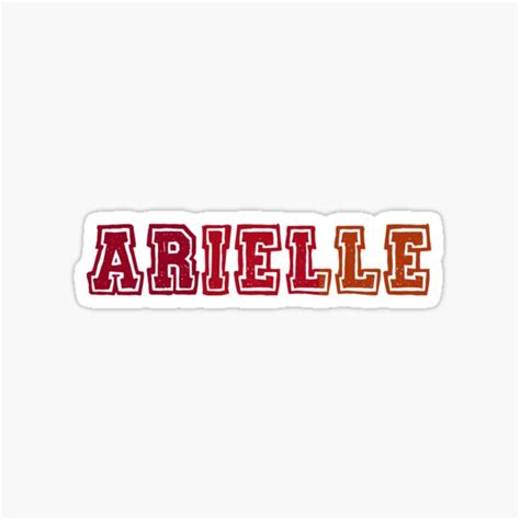 ARIELLE Sticker For Sale By Ruviogevio Redbubble