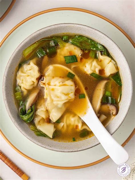 Quick Easy Wonton Soup Recipe Belly Full