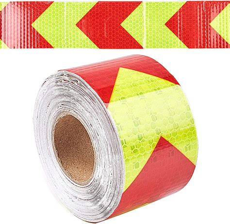 X Ft Reflective Hazard Warning Tape Red Yellow High Intensity