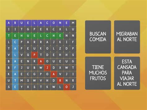 LEYENDA EL CALAFATE Wordsearch