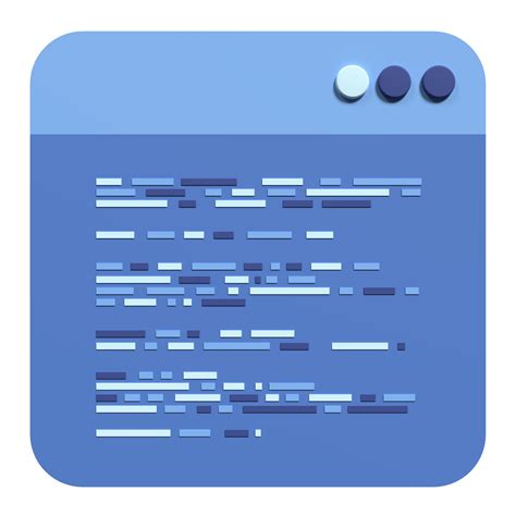3d render coding icon coding screen 3d rendering programming with syntax code 3d render