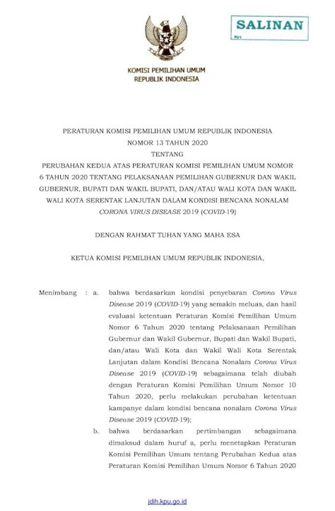 PDF PERATURAN KOMISI PEMILIHAN UMUM REPUBLIK Daftar Penduduk