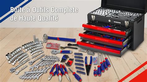 Une caisse à outils très complète 400 Pièces présentation WORKPRO