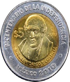 Moneda Miguel Hidalgo Pesos Bicentenario De La Independencia Mexico