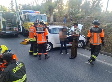 Andes on line Carabineros detuvo a automovilista que volcó en San