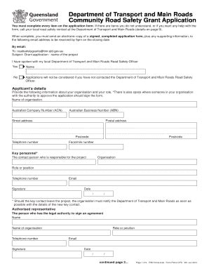 Fillable Online Support Transport Qld Gov Department Of Transport And