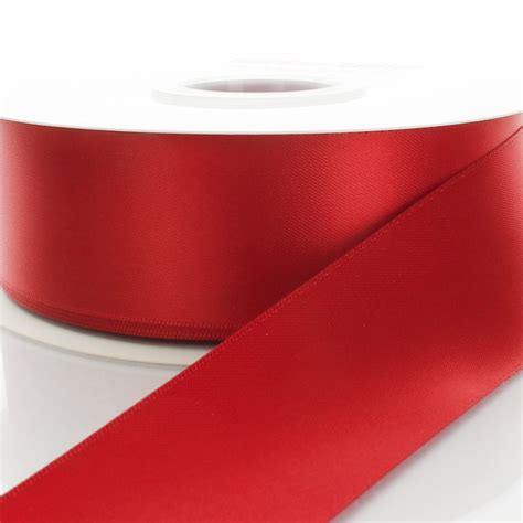 Red Double Face Satin Ribbon Choose Width Length Etsy