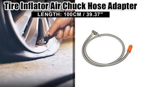 Amazon X AUTOHAUX 1 Pcs 19 7 Flexible Tire Inflator Hose Adapter