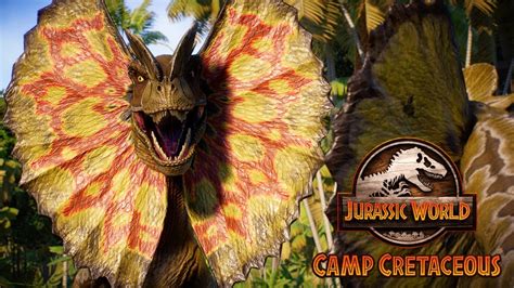 DILOPHOSAURUS Swamp CAMP CRETACEOUS In Jurassic World Evolution 2 4K