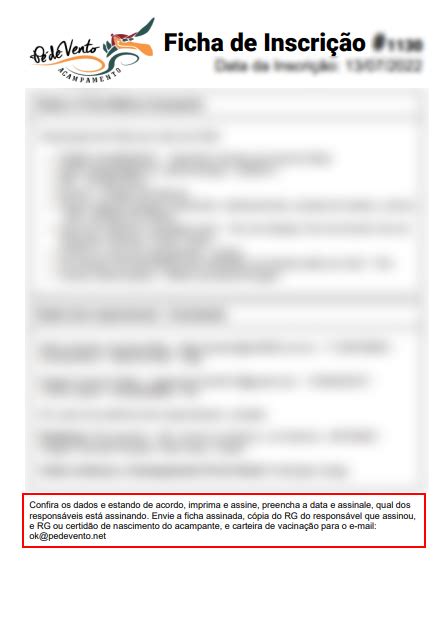 Mudar Instruções do Contrato Sistema de inscrição APDV Web em Ação