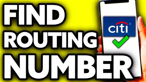 How To Find Routing Number On Citibank App Easy Youtube