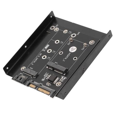 Sonew Adaptateur SATA 2 En 1 MSATA M2 NGFF SSD Vers Double Port SATA3