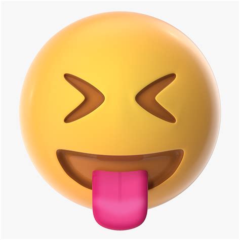 Emoji 8 Grinning Squinting Face 3D Model 9 Max Ma Fbx C4d Obj