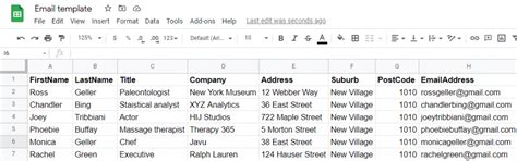 How To Create Mail Merge Table In Gmail With Excel Sheets