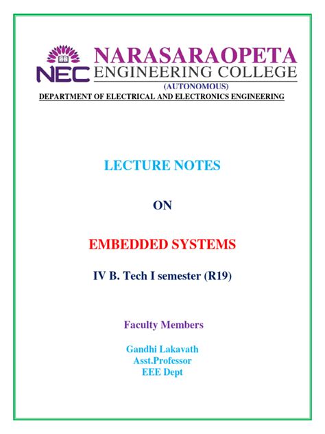 embedded systems pdf microcontroller embedded system