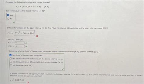 consider the following function and closed interval