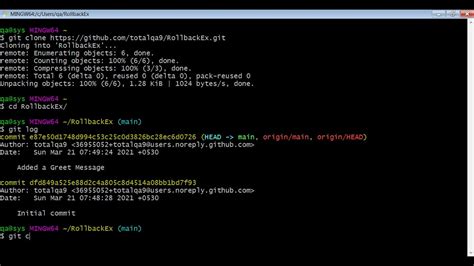 GitHUB Rollback A Specific Commit ID RESET Hard Commitid YouTube