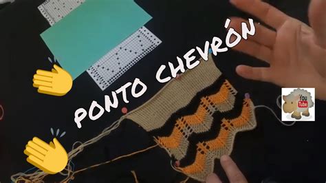 ponto chevron colorido feito em máquina de tricô YouTube