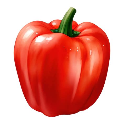 Pimentón Rojo Pimiento Aislado Mano Dibujada Pintura Ilustración