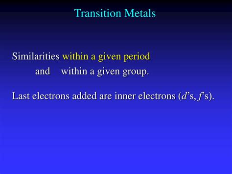 Ppt Transition Metals And Coordination Chemistry Powerpoint