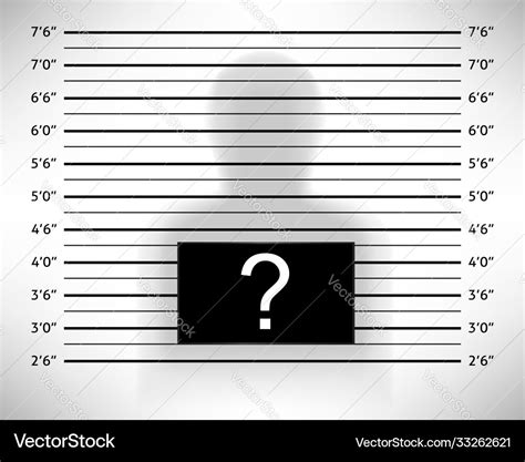 Police Lineup Or Mugshot Template With Anonymous Vector Image