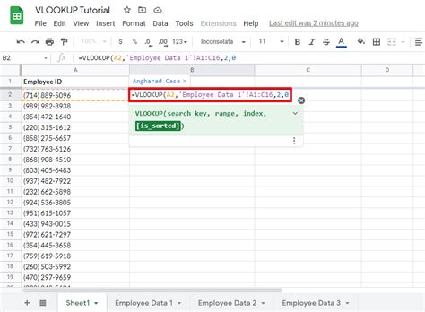 How To Use Vlookup In Google Sheets From Another Tab