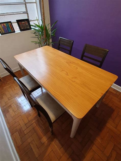 Mesa De Jantar Tok Stok 4 Cadeiras Mesa Tok E Stok Usado 33789888