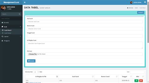 Aplikasi Surat Masuk Dan Keluar Dengan Excel Delinewstv