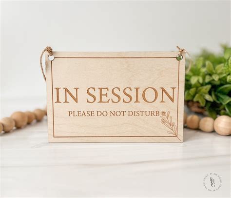 Double Sided Door Sign For Therapist In Session Sign Welcome Please