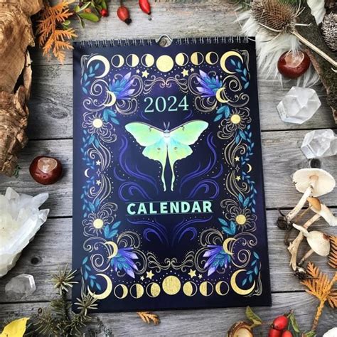 Dark Forest Moon Calendrier Calendrier Lunaire Phases De