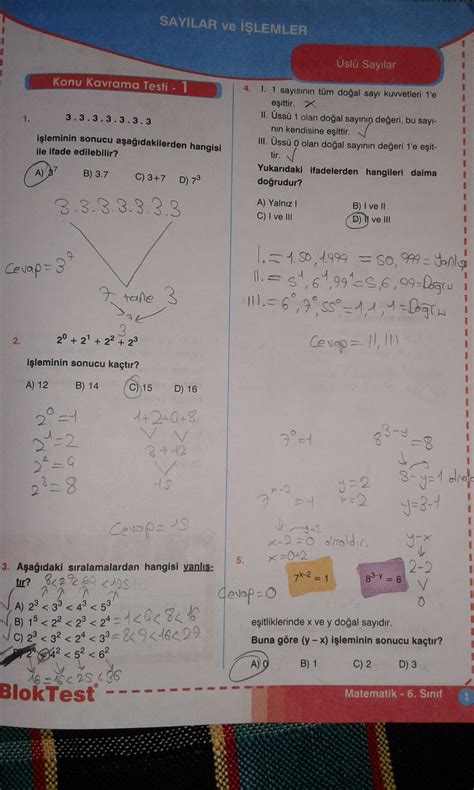 S N F Matematik Sl Say Lar Z Ml Sorular Eodev