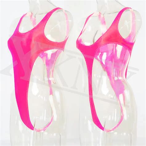 Xckny New All In One Swimsuit Women S High Oil Glossy High Fork T