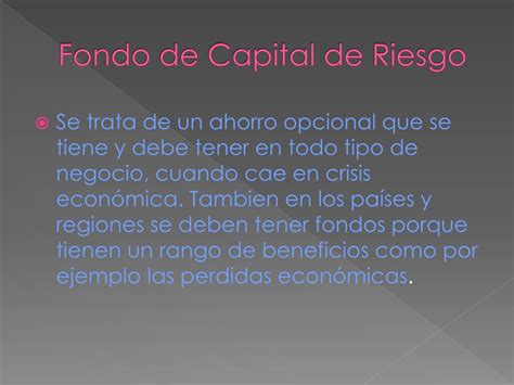 PPT FONDOS DE CAPITAL DE RIESGO PowerPoint Presentation Free