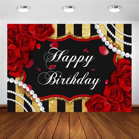 Buy Avezano Red Rose Birthday Backdrop For Girls Woman Party