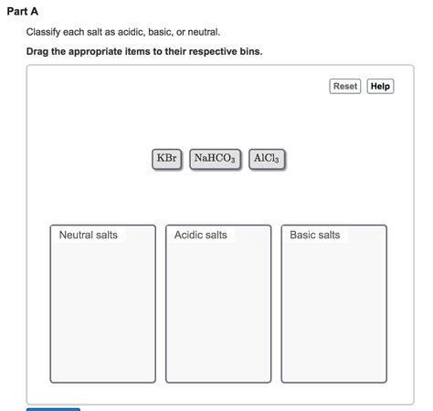 solved classify each salt as acidic basic or neutral d