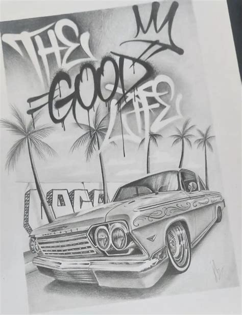 Pinterest Chicano Art Tattoos Chicano Lowrider Drawings