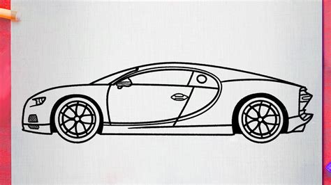 Como Dibujar Un Bugatti Chiron Paso A Paso Carro De Carreras Youtube