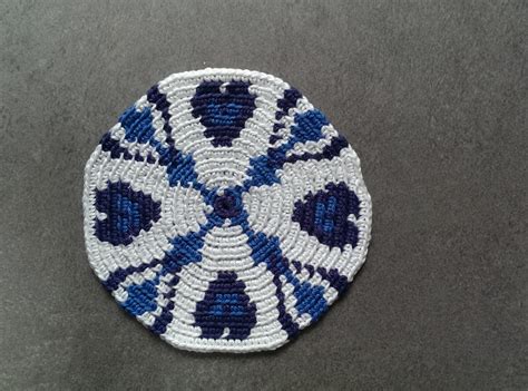 Onderzetter Delfts Blauw Nr 1 Tapestry Haakpatroon Atelier Sopra