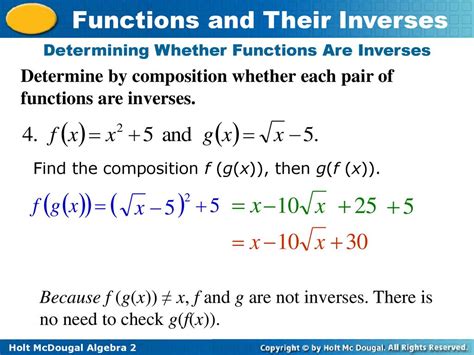 functions and their inverses ppt download