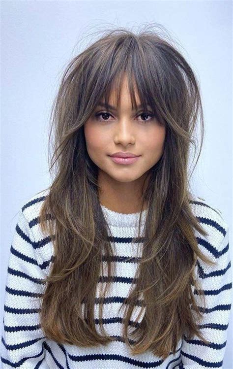 30 Cute Fringe Hairstyles For Your New Look Long Straight Hair With
