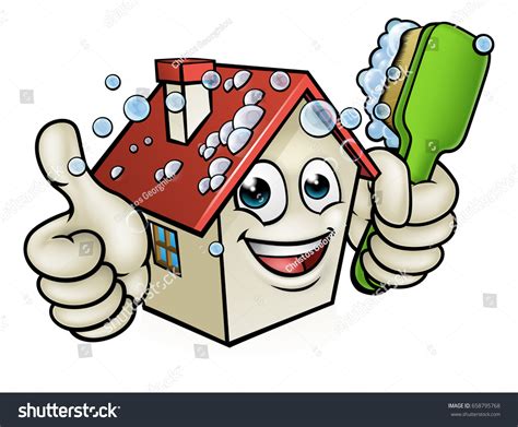 Man Cleaning House Clipart Cartoon