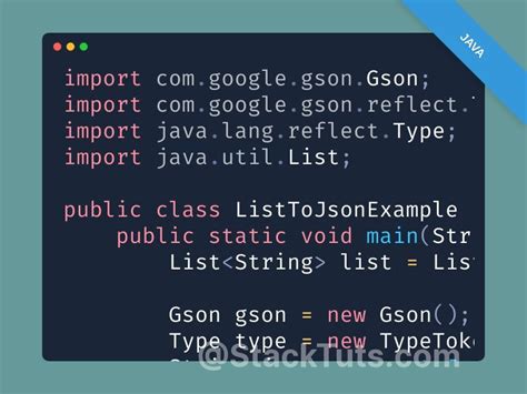 How To Convert List To A Json Object Using Gson In Java Stacktuts