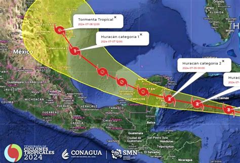 Huracán Beryl tocaría tierra en Felipe Carrillo Puerto Q Roo