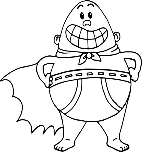 Capitán Calzoncillos para colorear imprimir e dibujar ColoringOnly